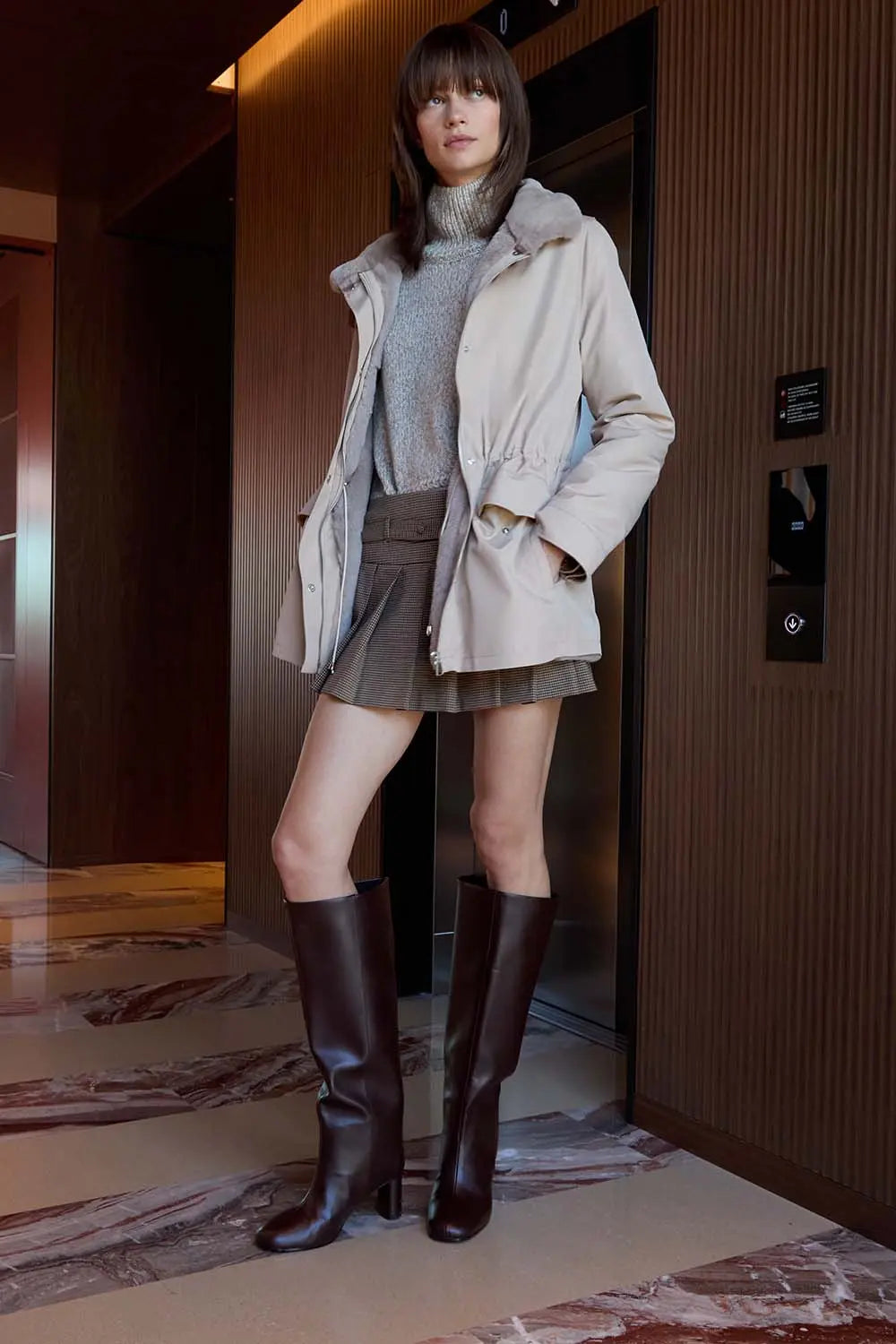 Fur lined raincoat womens | Paolo Moretti coats Milan fashion ...